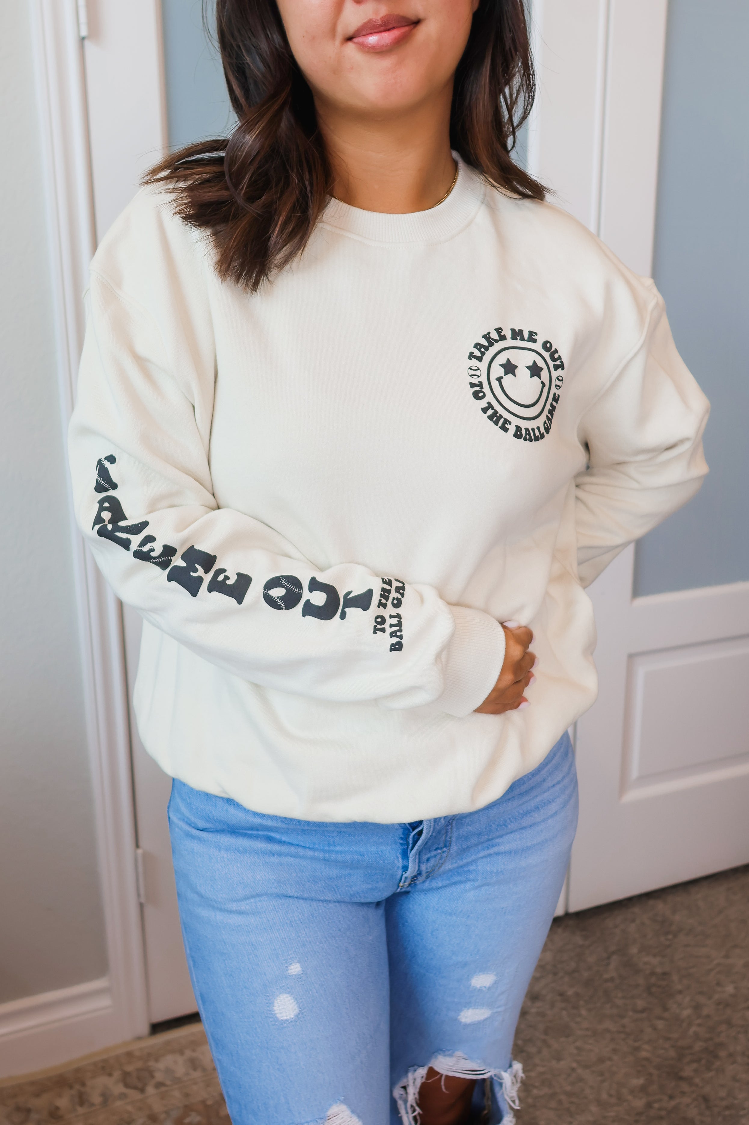 Take Me Out To The Ballgame Sweatshirt – Baseball Mama Shop